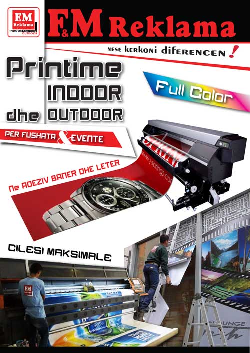 FM Reklama – Printime: Baner, Adeziv, Leter – Per Fushata dhe Evente ...